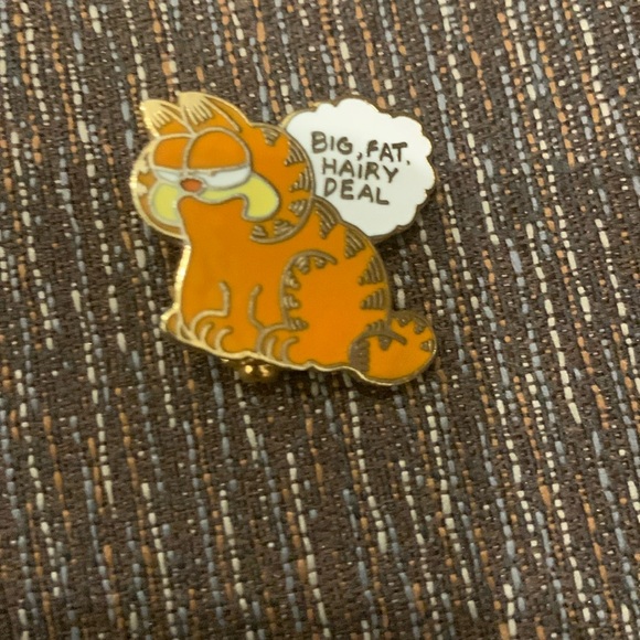 United Feature Syndicate | Jewelry | Garfield Big Fat Hairy Deal Pin ...
